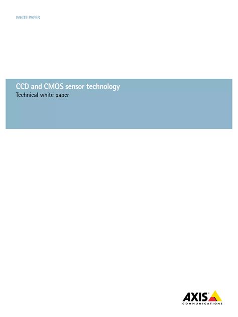 Ccd And Cmos Sensor Technology Pdf
