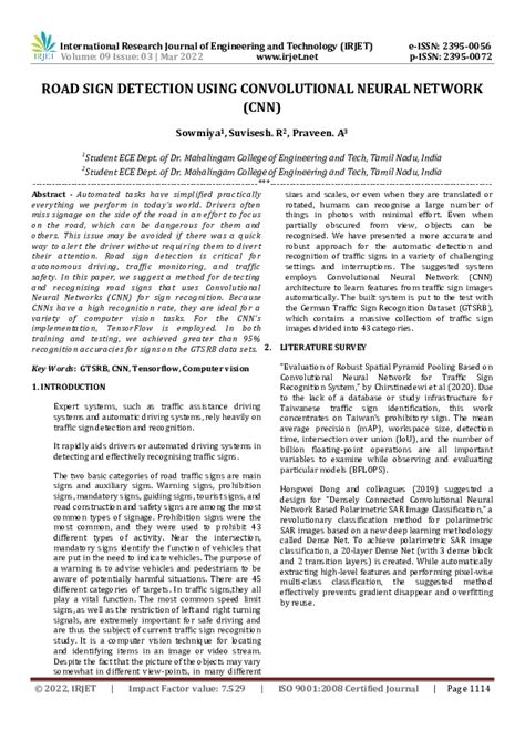 Pdf Road Sign Detection Using Convolutional Neural Network Cnn