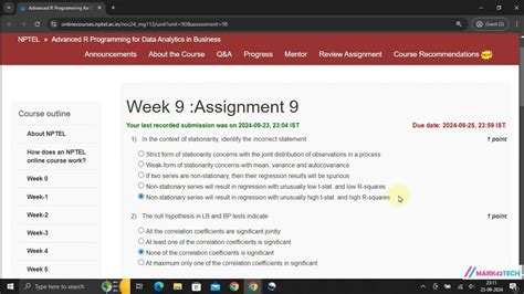 Nptel Advanced R Programming For Data Analytics In Business Week9