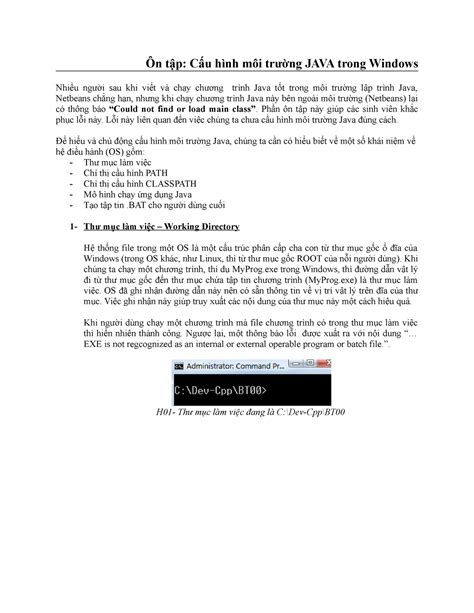 on tap cau hinh moi truong java Ôn tập cấu hình môi trường java trong windows nhiều người sau