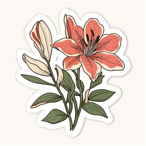Lilium Vector Flower Premium Ai Generated Vector