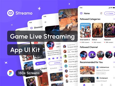 Streamo - Game Live Streaming App UI Kit :: Behance