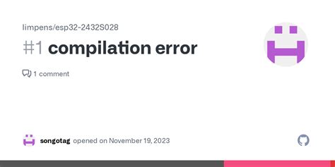 Compilation Error · Issue 1 · Limpensesp32 2432s028 · Github