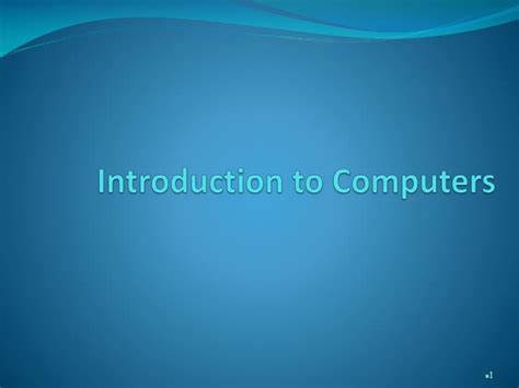 PPT Introduction To Computers PowerPoint Presentation Free Download ID