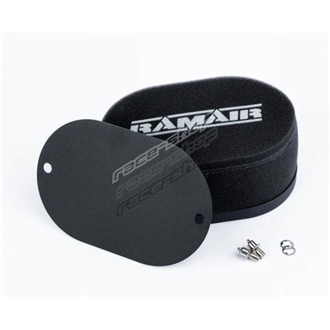 Universal Twin Inlet Carburettor Filter Ramair With Blank Baseplate