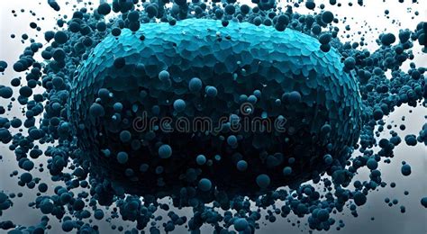 Explosion With Spheres Over Emerald Background Stock Illustration