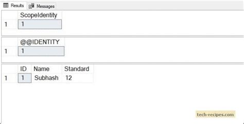 how to get last identity inserted value in sql server tech recipes