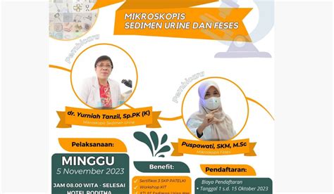 Workshop Mikroskopis Sedimen Urine And Feses Dpc Patelki Banjar