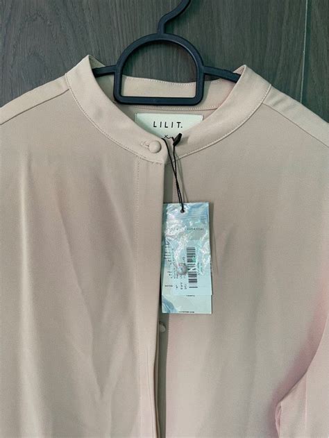 Lilit X Nurita Harith Long Shirt In Nude Womens Fashion Tops