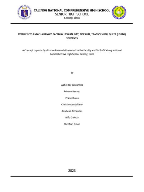 Template Chapter 1 And 2 Practical Research 024503 Pdf Lgbt