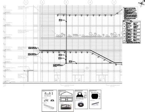 elevation and exterior lighting fixture layout cadbull