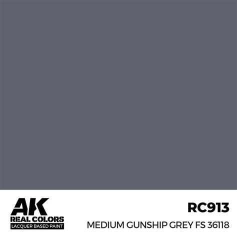 Real Color Paints Rc913 Medium Gunship Grey Fs 36118 Ak Interactive