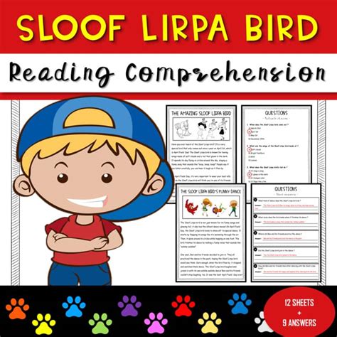 Sloof Lirpa Bird Reading Comprehension Passages And Questions By Lion Studio