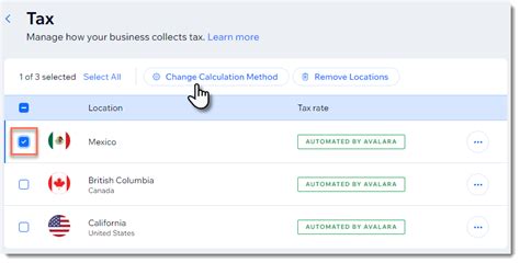 Setting Up Automatic Tax Calculation