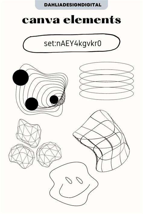 Abstract Free Canva Element Code Distorted Wireframe Graphic Shapes