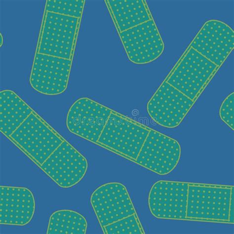 Medicine Plaster Seamless Cartoon Patch Pattern For Clothes Print And