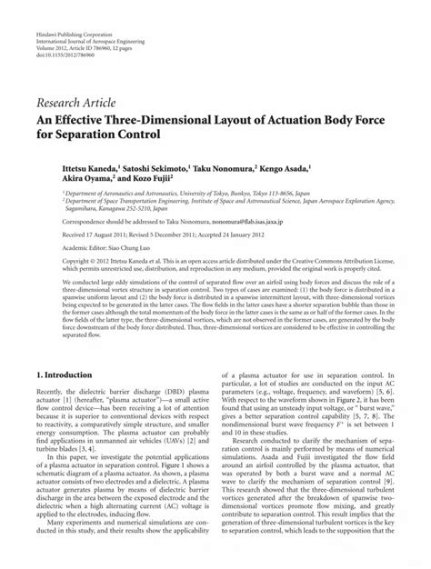 Pdf An Effective Three Dimensional Layout Of Actuation Body Force For