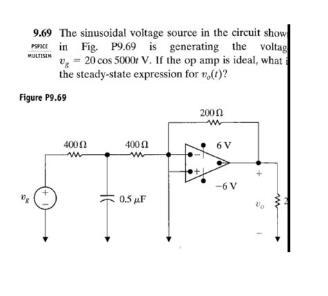 solved the sinusoidal voltage source in the circuit show1 n