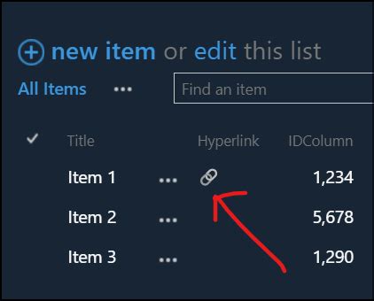 Hyperlink Column With Icon Instead Of Text In A Classic SharePoint List SharePoint Stack Exchange