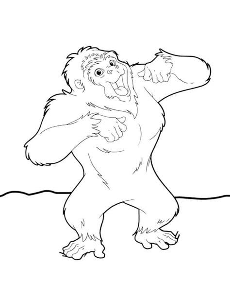 Coloriage Gorille à Imprimer Et Dessin