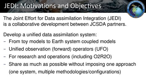 Ppt The Joint Effort For Data Assimilation Integration Jedi