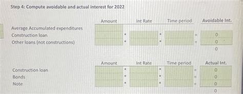 Solved Step Compute Avoidable And Actual Interest For Chegg