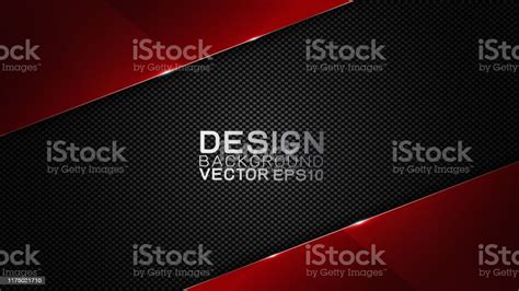 벡터 디자인 트렌디 하고 기술 개념 탄소 섬유 질감 반짝 빨간색과 어두운 배경에 공간을 복사 추상 기술 템플릿에 의해 명예