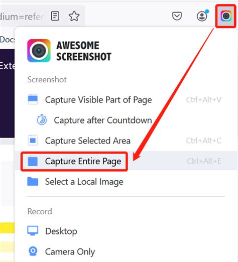 how to take capture a full page screenshot using awesomescreenshot