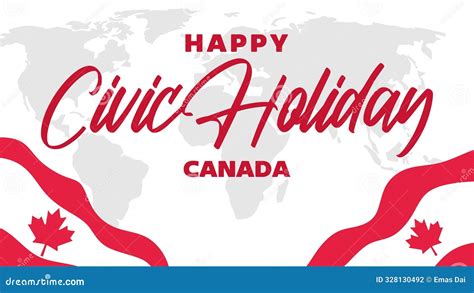Happy Canadian Civic Holiday Banner Stock Illustration Illustration