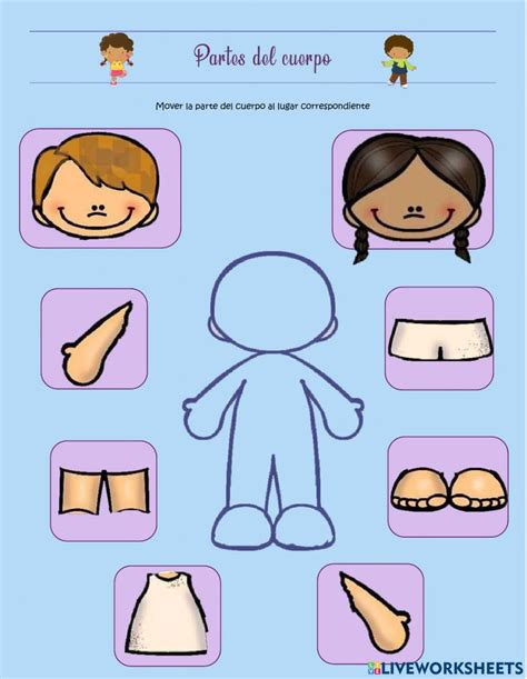 Partes Del Cuerpo Online Exercise For Inicial 2 Cuerpo Humano Para