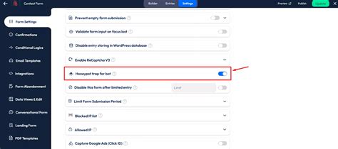 Bit Form Form Settings