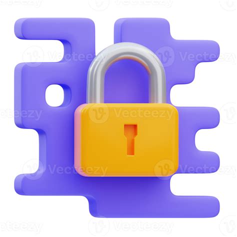 3d Internet Padlock Cyber Security Icon Illustration Rendering 13394752 Png