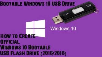 How To Create Official Windows 10 Bootable Usb Drive 2016 Youtube