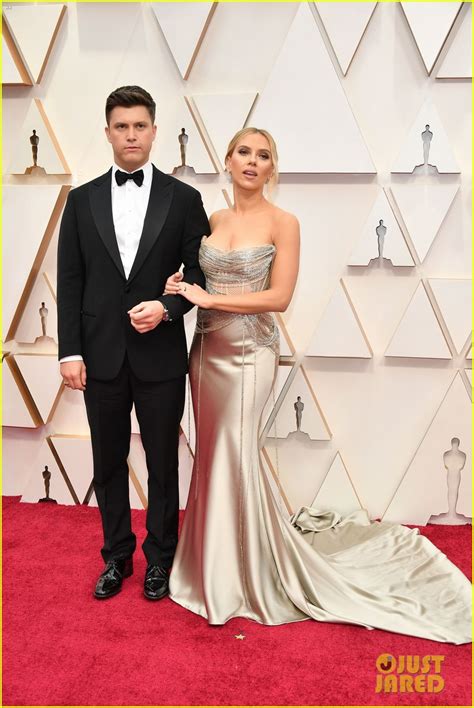 Double Nominee Scarlett Johansson Attends Oscars 2020 With Fiance Colin
