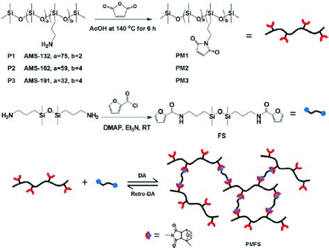 Scheme 1 Preparation Of The Polysiloxane Elastomer Pmfs Containing Da