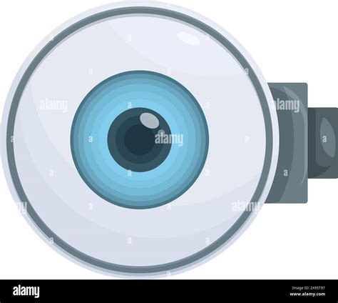 Detailed Cartoon Surveillance Camera Illustration In Modern Flat Design