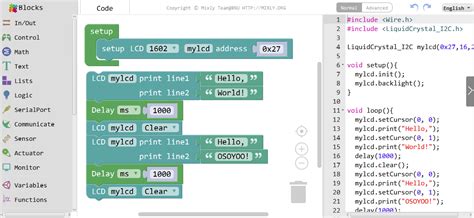 Graphical Programming Tutorial For Arduino I2c Lcd1602 Display