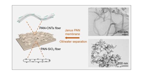 Janus Polyacrylonitrilecarbon Nanotube Nanofiber Membranes For Oilwater Separation Acs