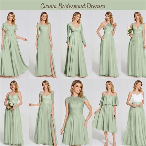 Dusty Sage Green Bridesmaid Dresses 2023 Bridesmaid Dresses Dusty