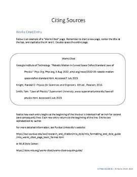 Citing Sources By Marie Smith TPT