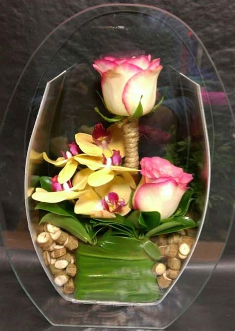 گل رز شیشه ای Serving Bowls Tableware Flower Arrangements