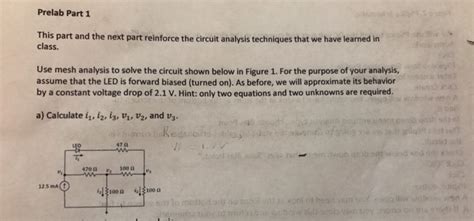 Solved Prelab Part 1 This part and the next part reinforce | Chegg.com