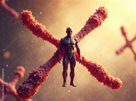 Chromosome Crossover During Meiosis Depicted In A Highly Stylized Image