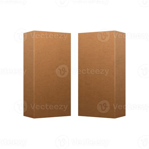 Blank Rectangular Paper Box With Two Viewpoints 24984372 Png