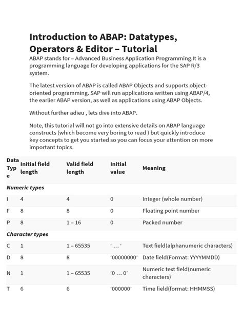 sap abap pdf computer program programming