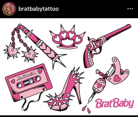 Girly Tattoo Flash Tattoo Flash Art Cute Tattoos Spooky Tattoos