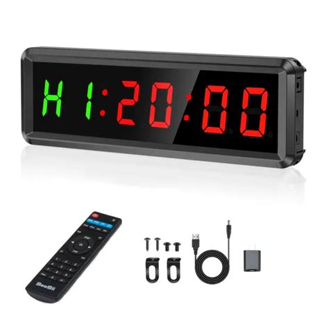 Seesii 1 5and Large Led Gym Timer Stopwatch Countdown Clock For Gym