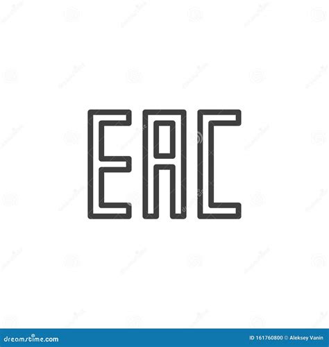 Eac Sign Line Icon Stock Vector Illustration Of Linear 161760800
