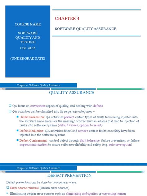 sqat ch 04 software quality assurance pdf software testing