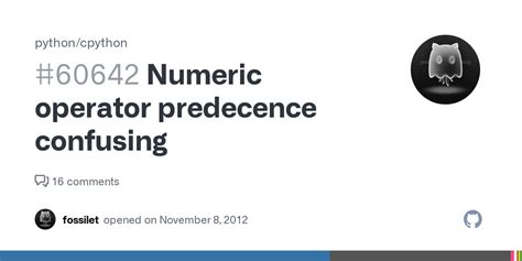 Numeric Operator Predecence Confusing · Issue 60642 · Pythoncpython
